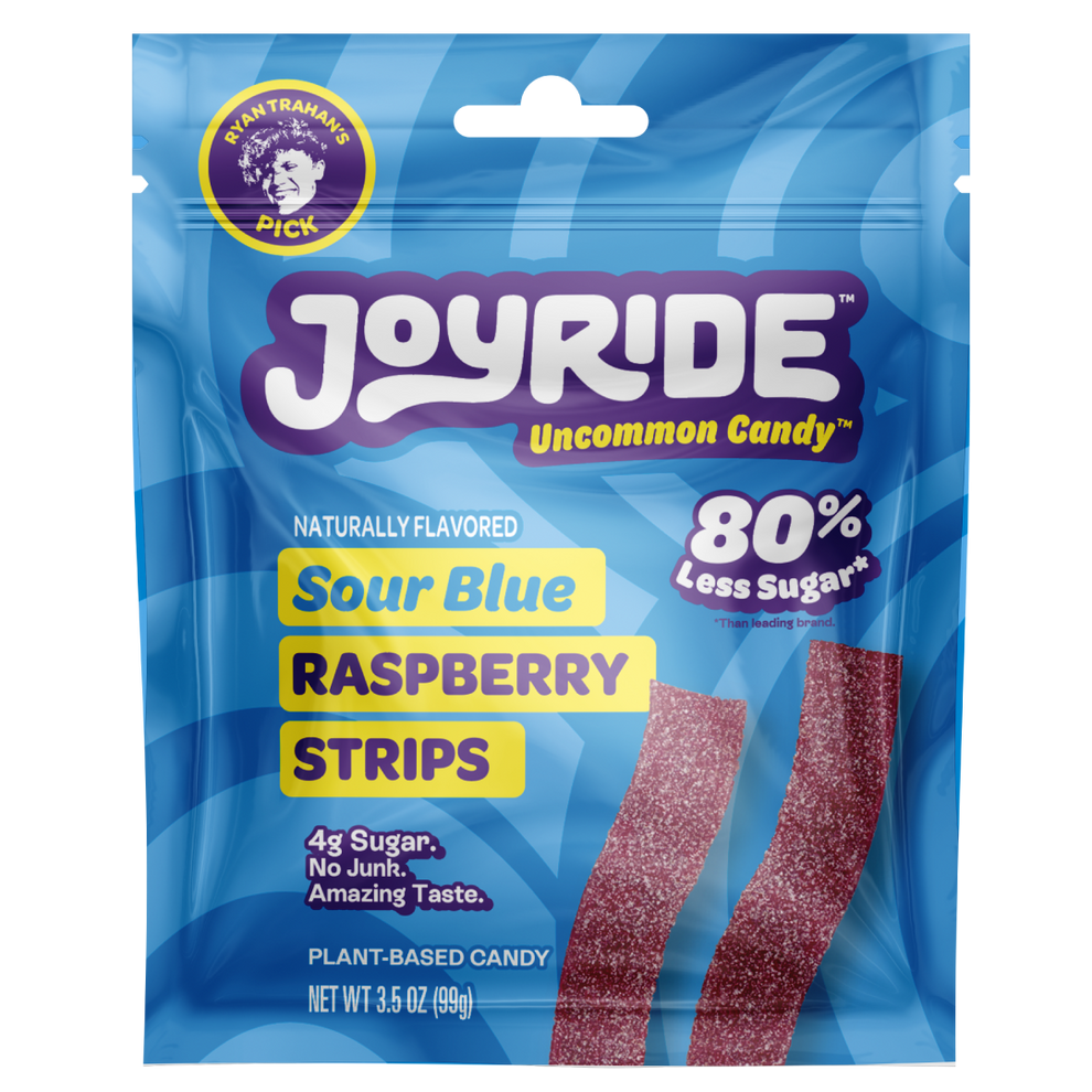 sour blue raspberry strips – JOYRIDE