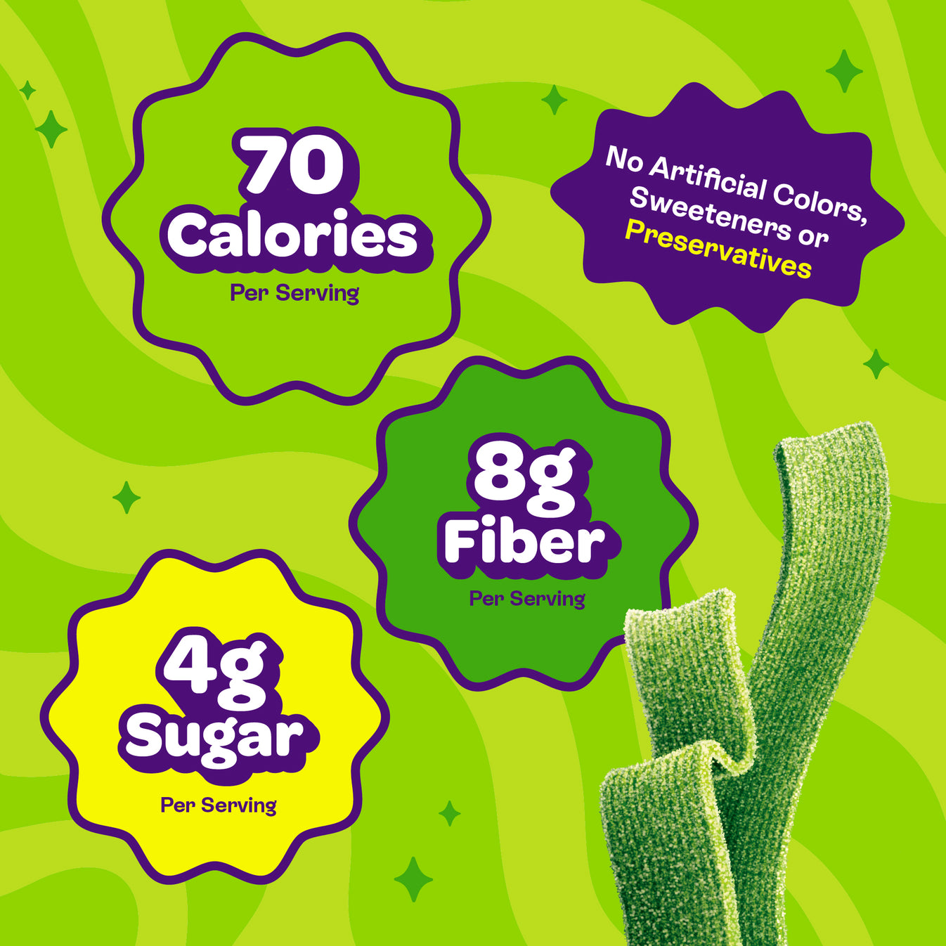 sour green apple strips – JOYRIDE