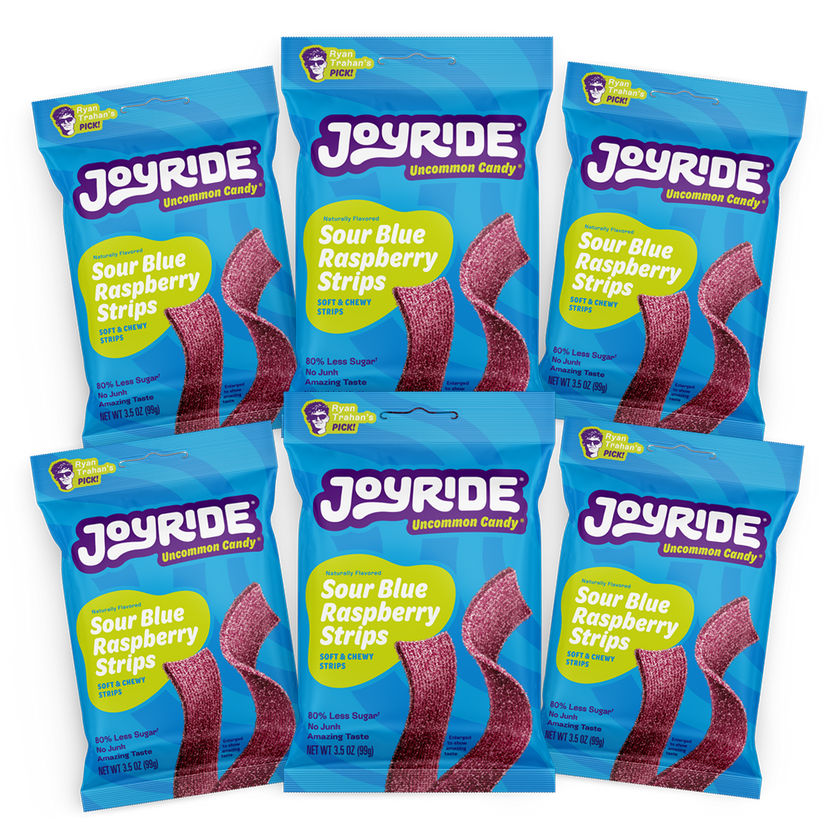 sour blue raspberry strips – JOYRIDE