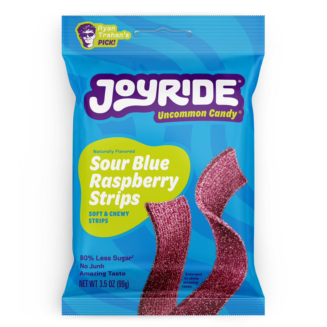 sour blue raspberry strips – JOYRIDE