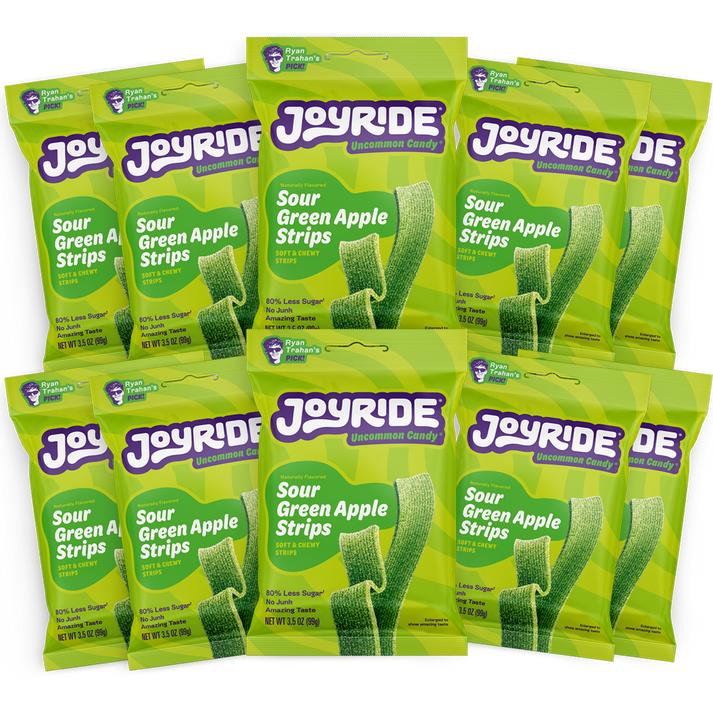 sour green apple strips – JOYRIDE