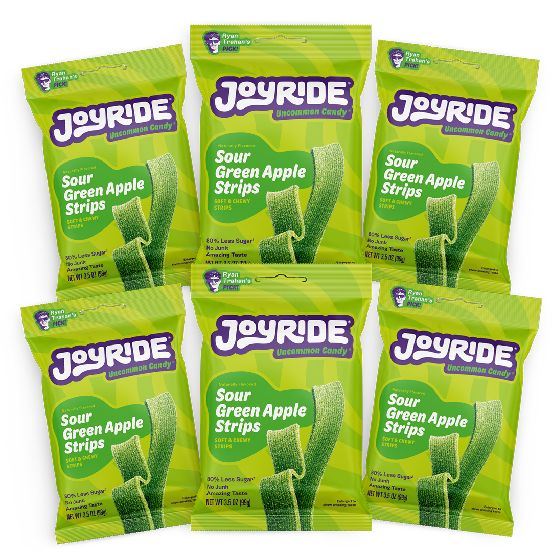 sour green apple strips – JOYRIDE
