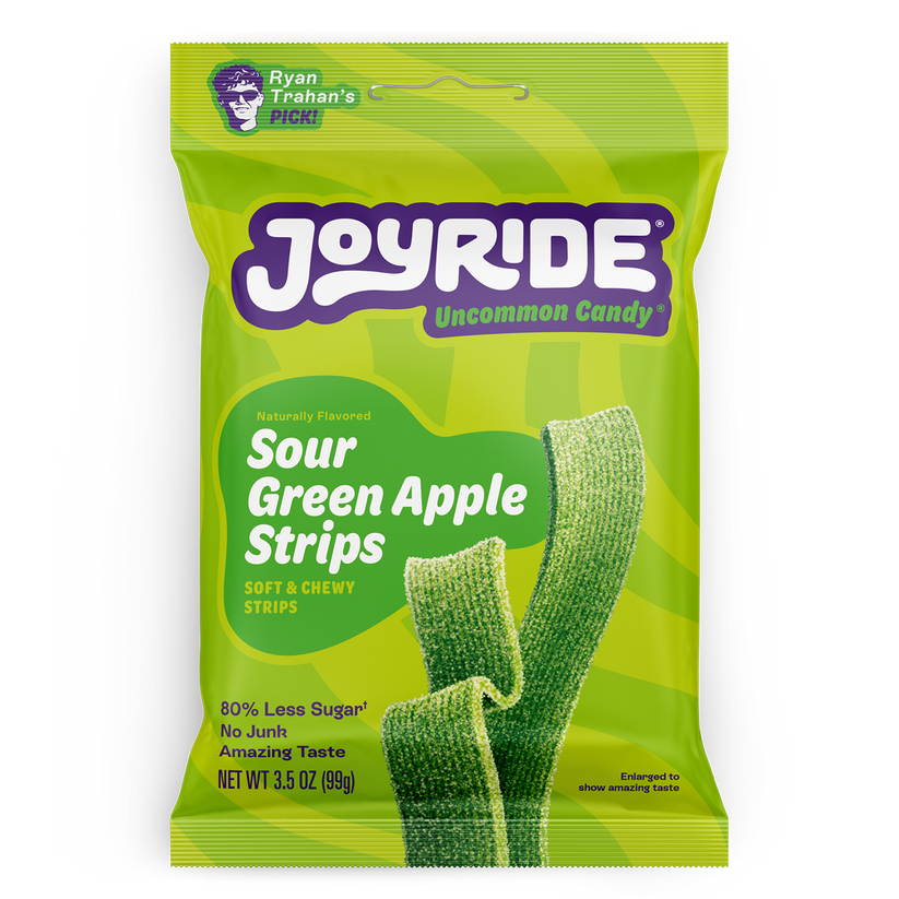 sour green apple strips – JOYRIDE