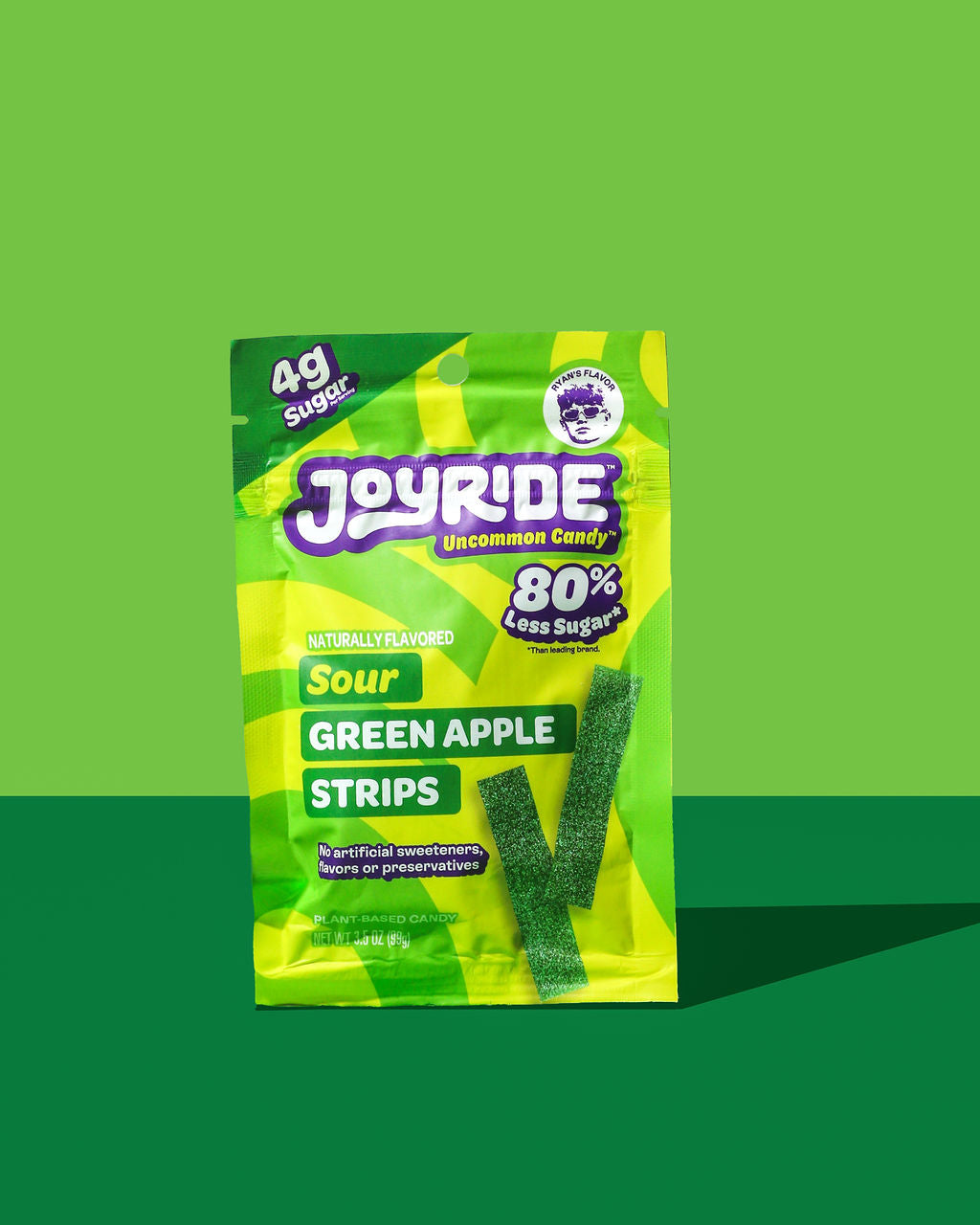 sour green apple strips – JOYRIDE